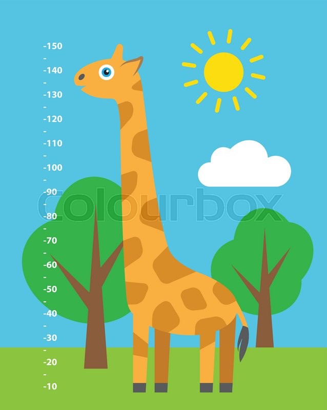 Kid height. Cute cartoon illustration. | Stock vector | Colourbox