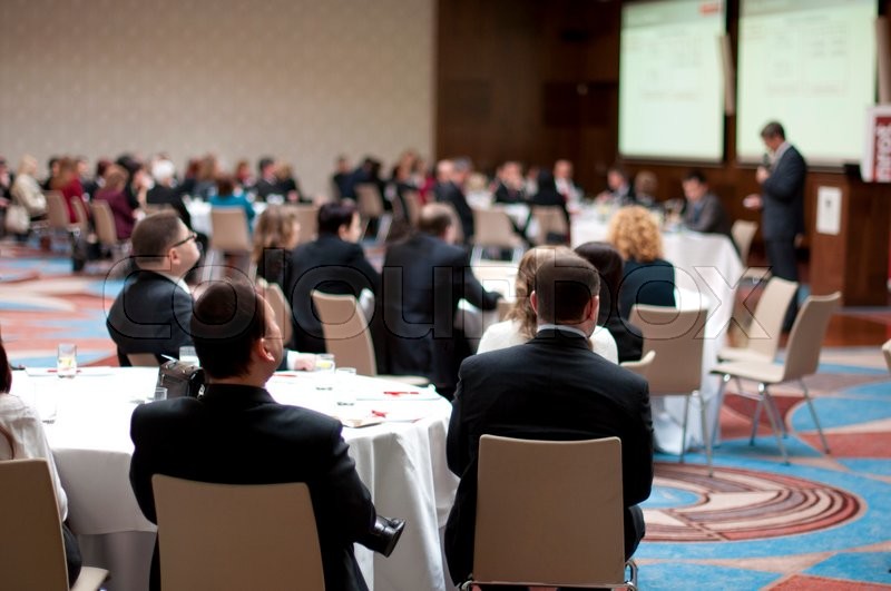 Indoor business conference for ... | Stock image | Colourbox