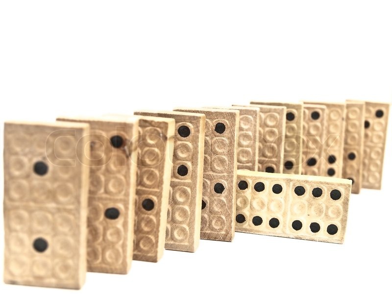 Photo of the domino blocks against the ... | Stock image | Colourbox