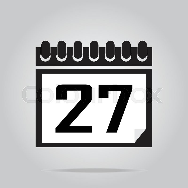 Calendar icon number 27 vector ... | Stock vector | Colourbox