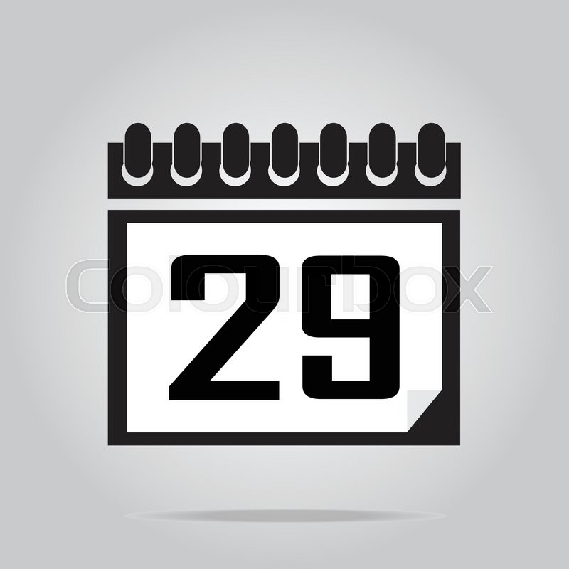 Calendar icon number 29 vector ... | Stock vector | Colourbox
