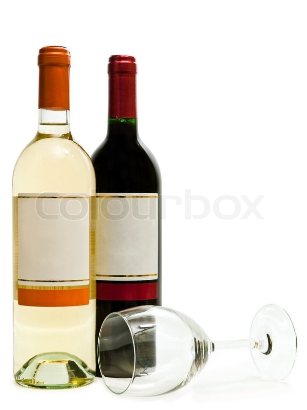 Flaschen der Weiß-und Rotwein mit ... | Stock Bild | Colourbox