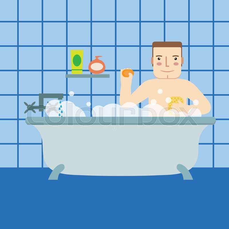 Man Bathroom Vector