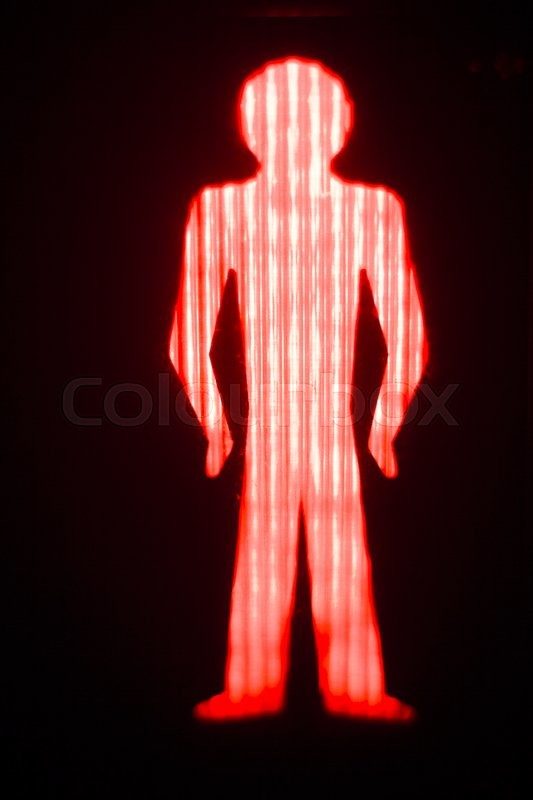 Green man go pedestrian traffic light ... | Stock image | Colourbox