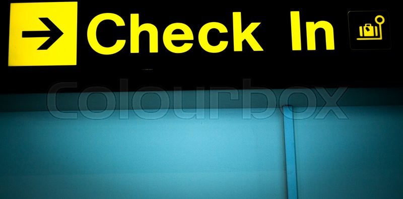 Airport Check In Sign