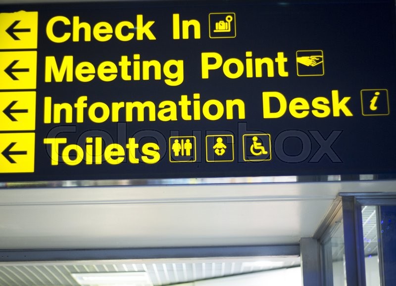 Airport Check In Sign