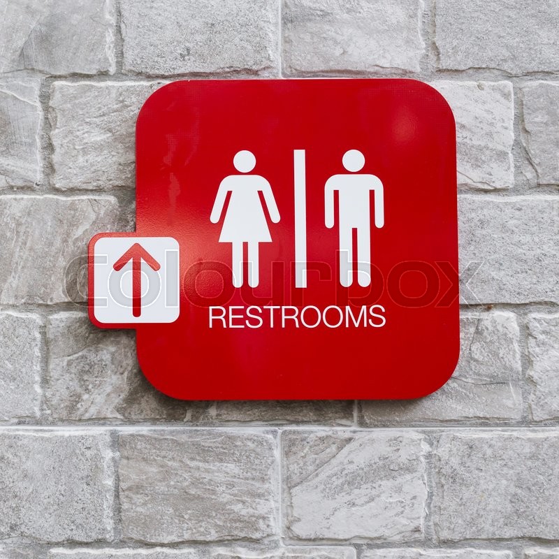 Restroom Directional Sign