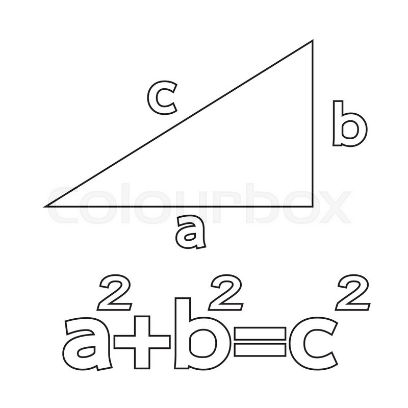 Pythagoras theorem icon Illustration ... | Stock vector | Colourbox