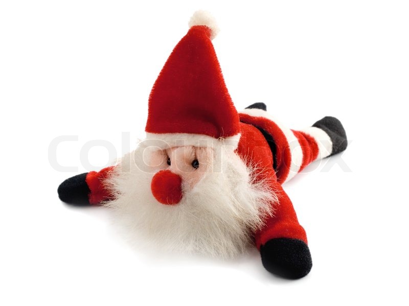 Christmas Santa liegend auf einem ... | Stock Bild | Colourbox
