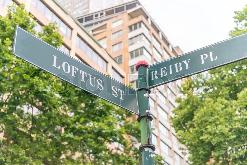 Street signs in Sydney road ... | Stock image | Colourbox
