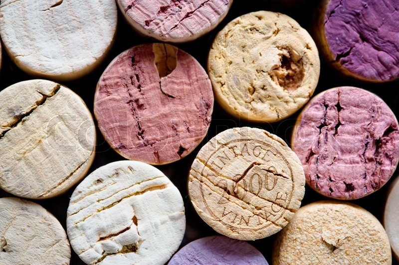 Close up shot of assorted wine corks | Stock image | Colourbox