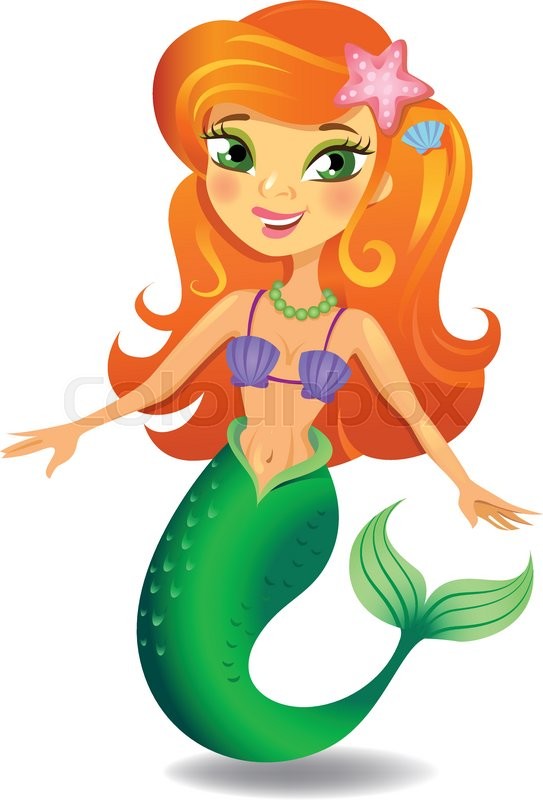 Illustration of beautiful Mermaid ... | Stock vector | Colourbox