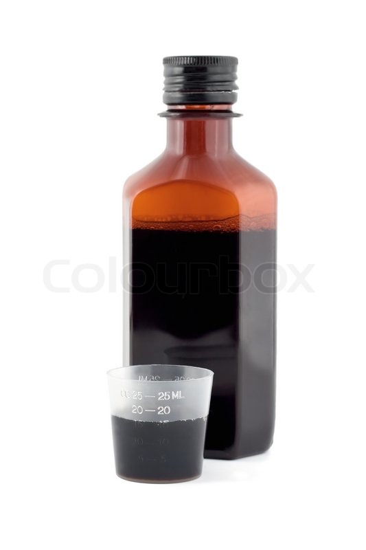 Vial brown syrup front view isolated on ... | Stock Photo | Colourbox