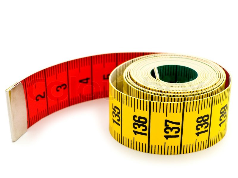 Bunte Zentimeter vor dem weißen ... | Stock Bild | Colourbox