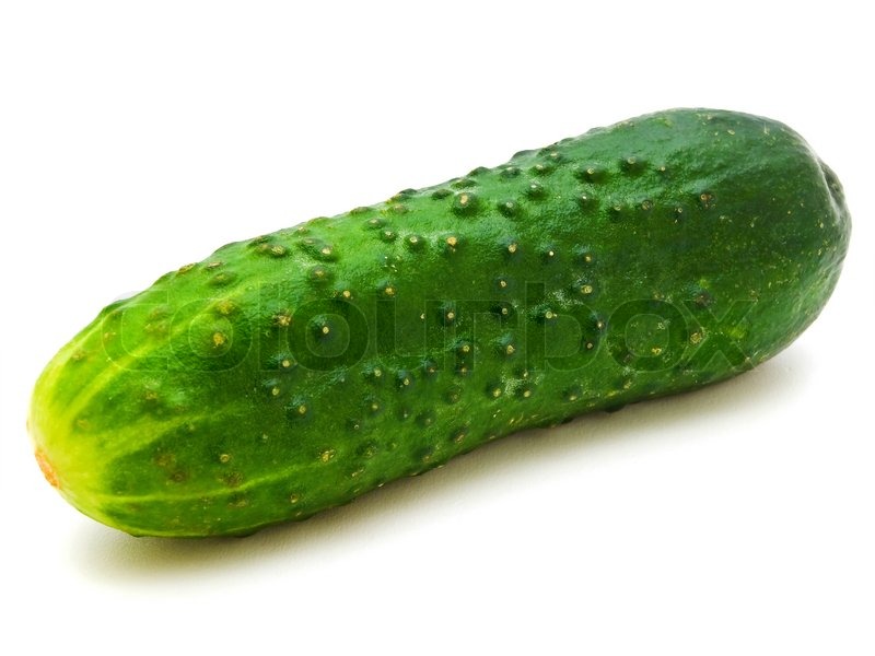 Photo of the single cucumber against ... | Stock image | Colourbox