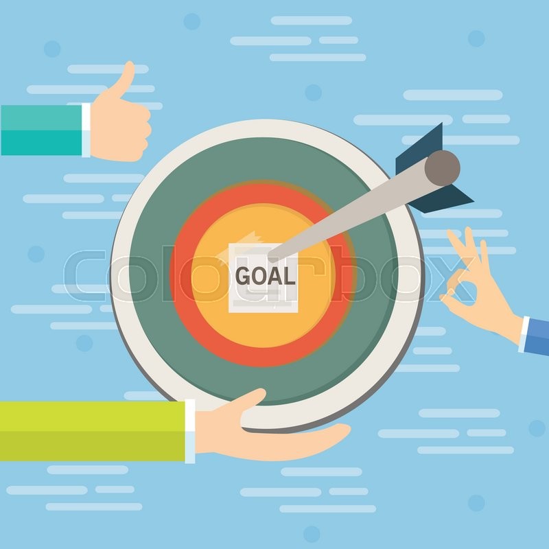 Business goals target concept vector ... | Stock vector | Colourbox