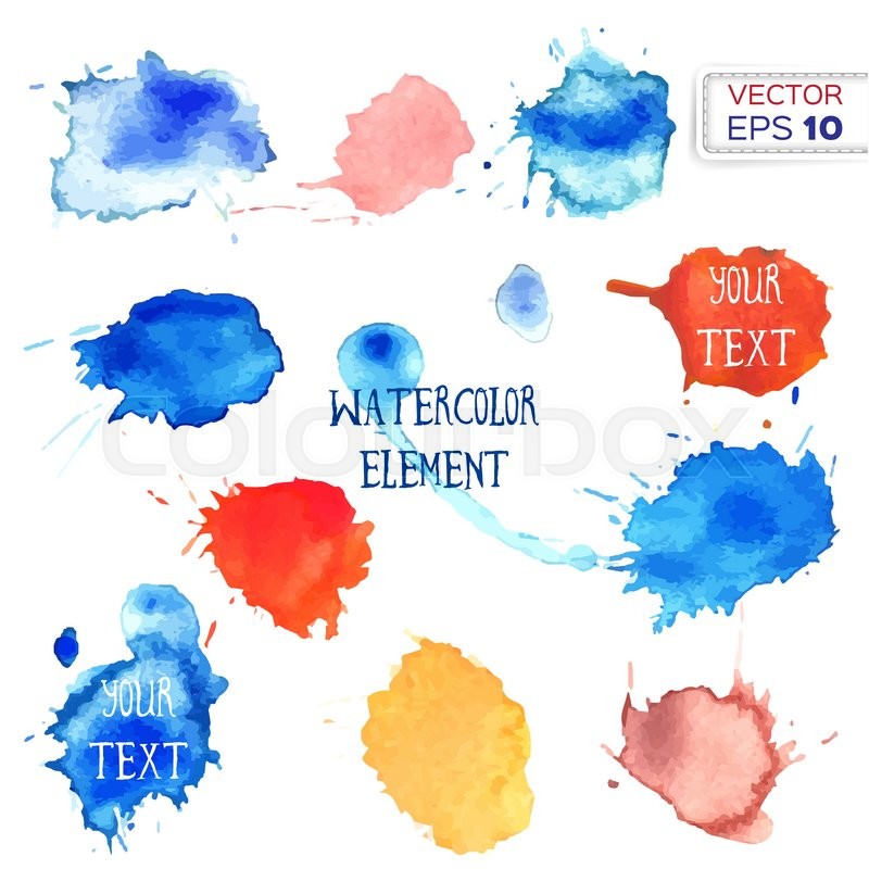 Abstract hand drawn watercolor ... | Stock vector | Colourbox