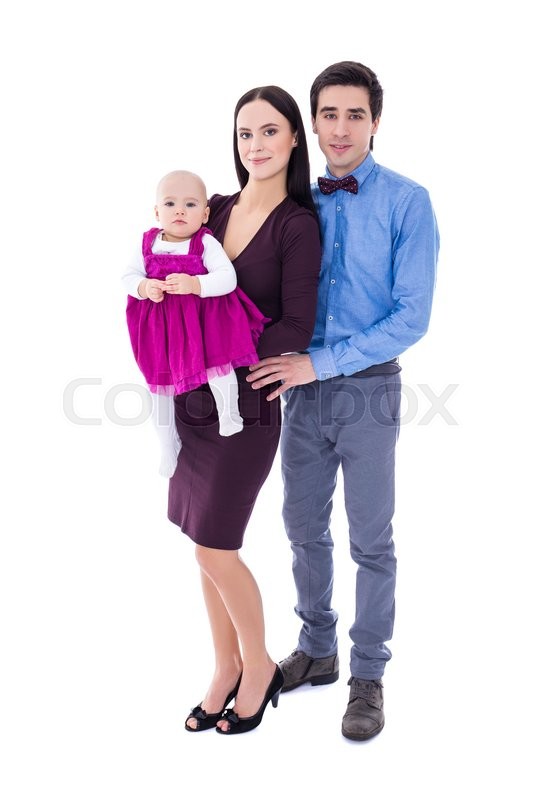 Full length portrait of young parents ... | Stock image | Colourbox