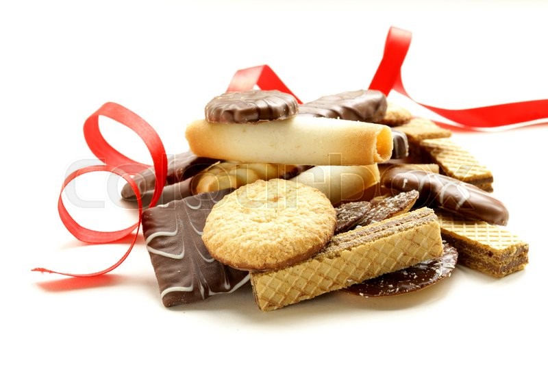 Assorted cookies with chocolate and ... | Stock image | Colourbox