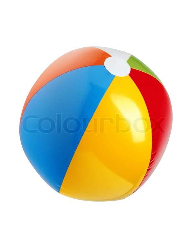Colorful Ball isolated on white ... | Stock Photo | Colourbox
