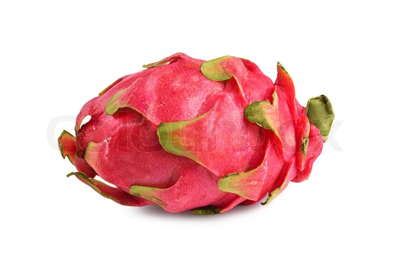 Raw dragon fruit isolated on white ... | Stock image | Colourbox