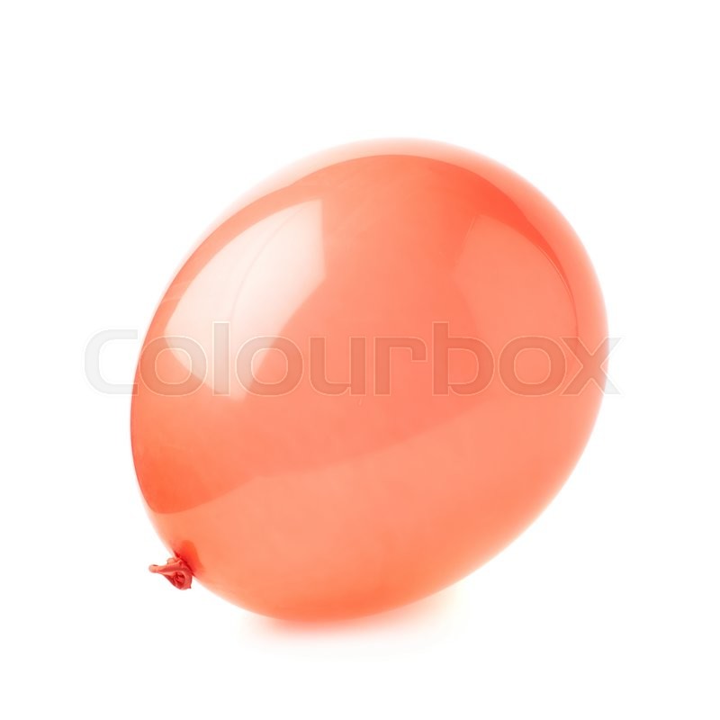 Inflated red rubber air balloon ... | Stock image | Colourbox