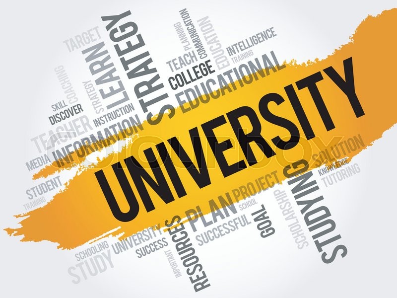 UNIVERSITY word cloud, education ... | Stock vector | Colourbox