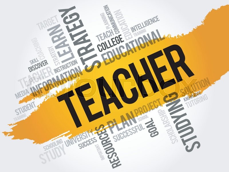 TEACHER word cloud, education concept | Stock vector | Colourbox
