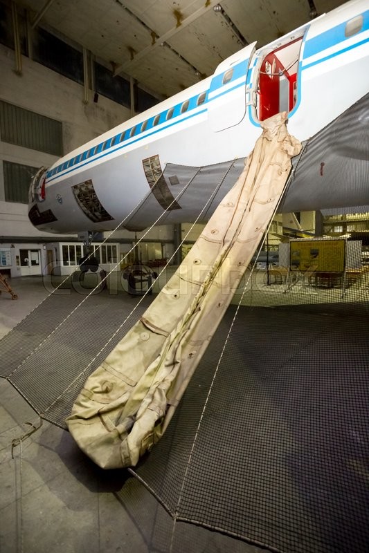 Testing of inflatable emergency slide ... | Stock image | Colourbox