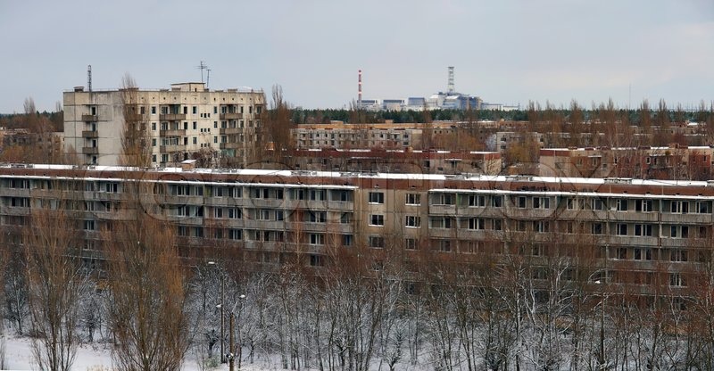 Panorama of the city of Pripyat, ... | Stock image | Colourbox