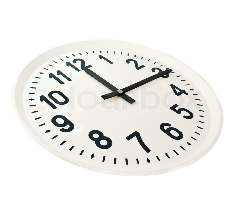 Clock on a white background | Stock image | Colourbox