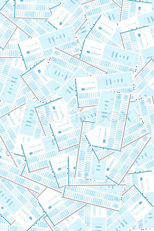 Many scantron tests serving as a ... | Stock image | Colourbox