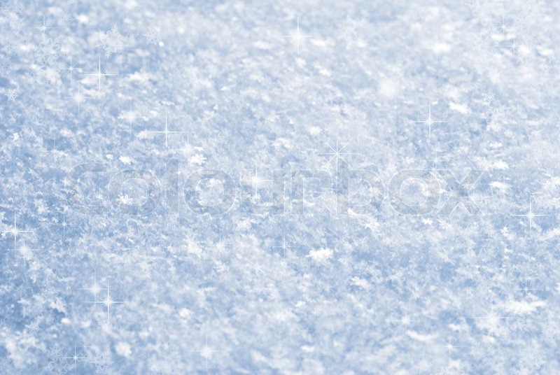 Snow background closeup with sparkles | Stock image | Colourbox