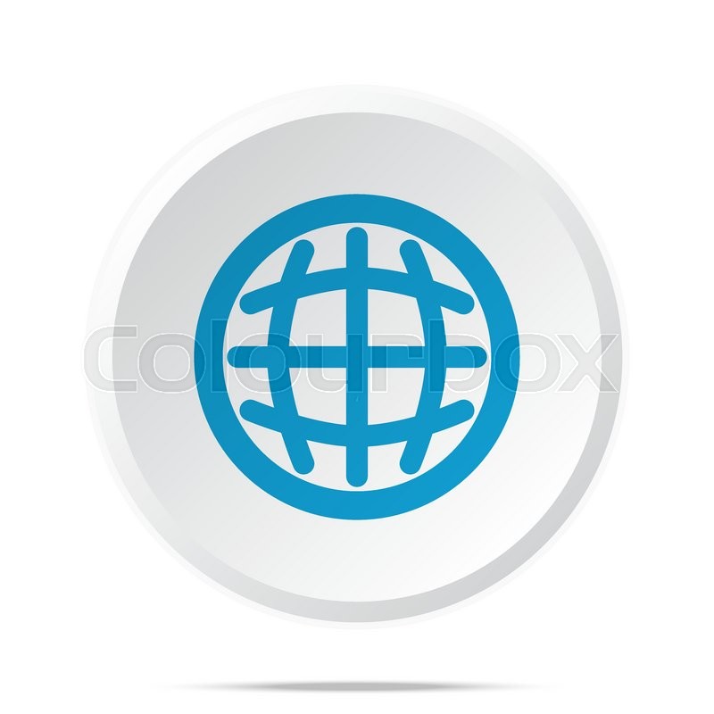 Flat blue International icon on circle ... | Stock vector | Colourbox