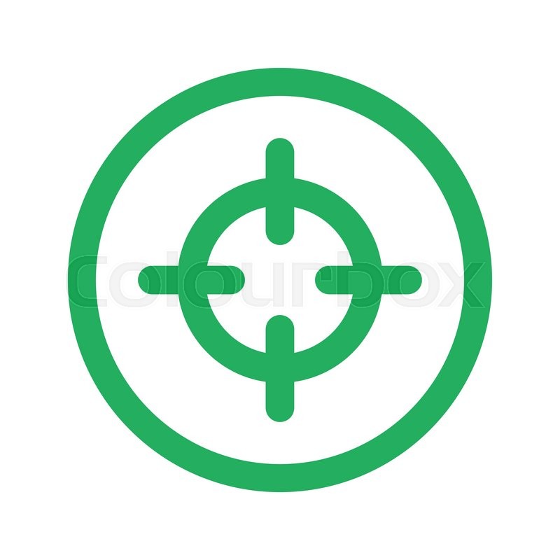 Flat green Scope icon and green circle | Stock vector | Colourbox