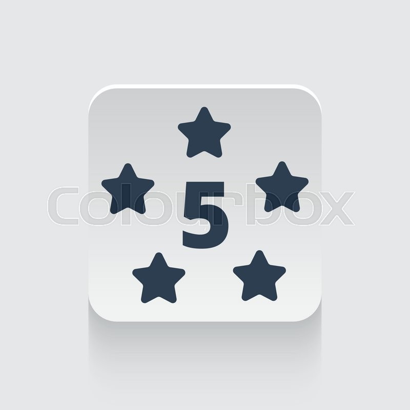 Round Black Number Five Icon