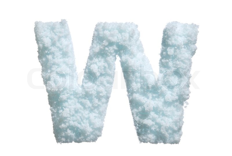 Letter from snow style alphabet. ... | Stock image | Colourbox