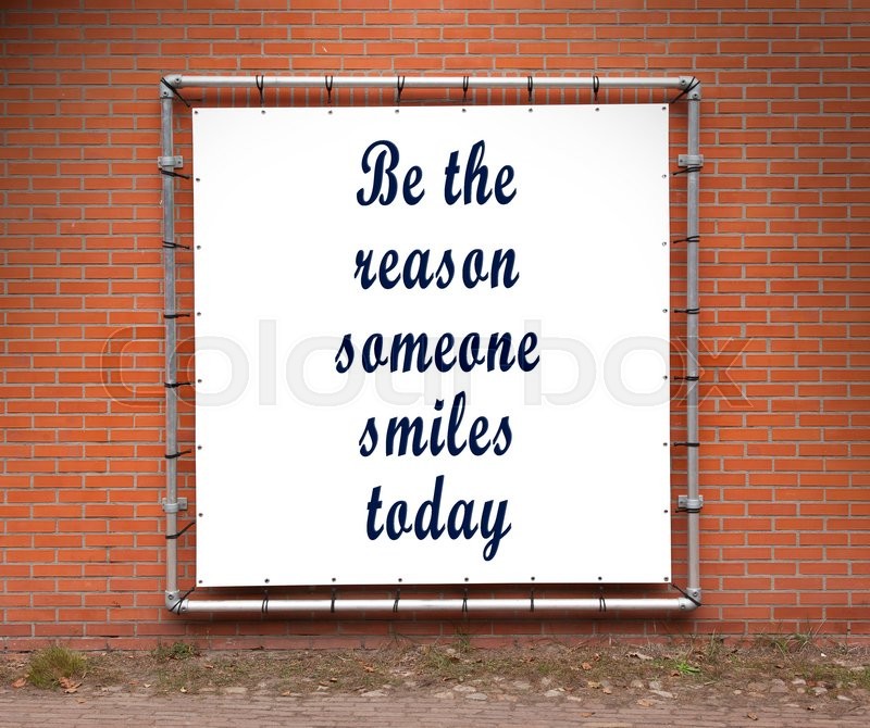 Large banner with inspirational quote ... | Stock image | Colourbox