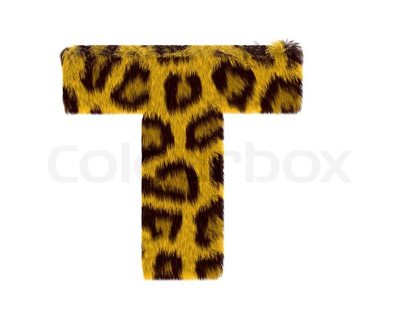 Letter from tiger style fur alphabet. ... | Stock image | Colourbox