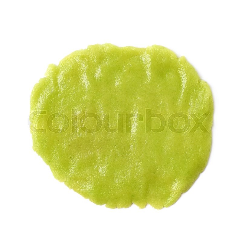 Squashed ball of wasabi paste isolated ... | Stock image | Colourbox