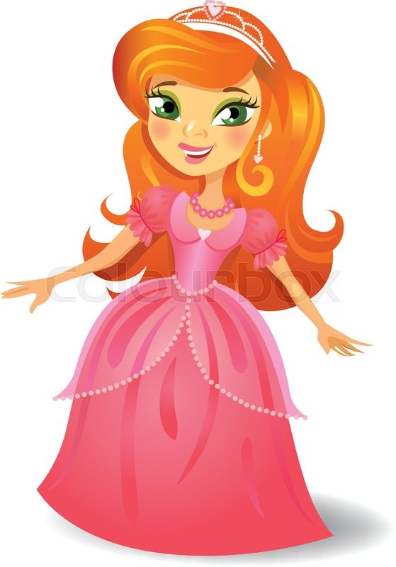 Illustration of beautiful red-haired ... | Stock vector | Colourbox