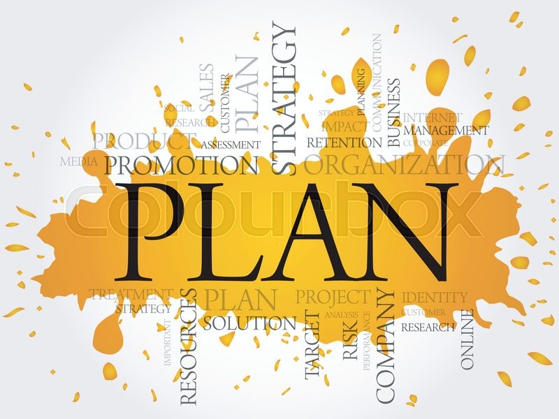 PLAN word cloud, business concept | Stock vector | Colourbox