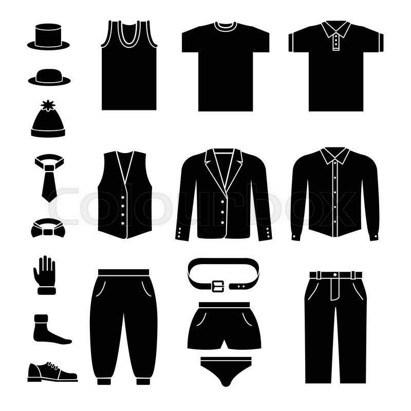 Mens Clothing Clipart Vector, Cartoon Men Clothing Vector, 40% OFF