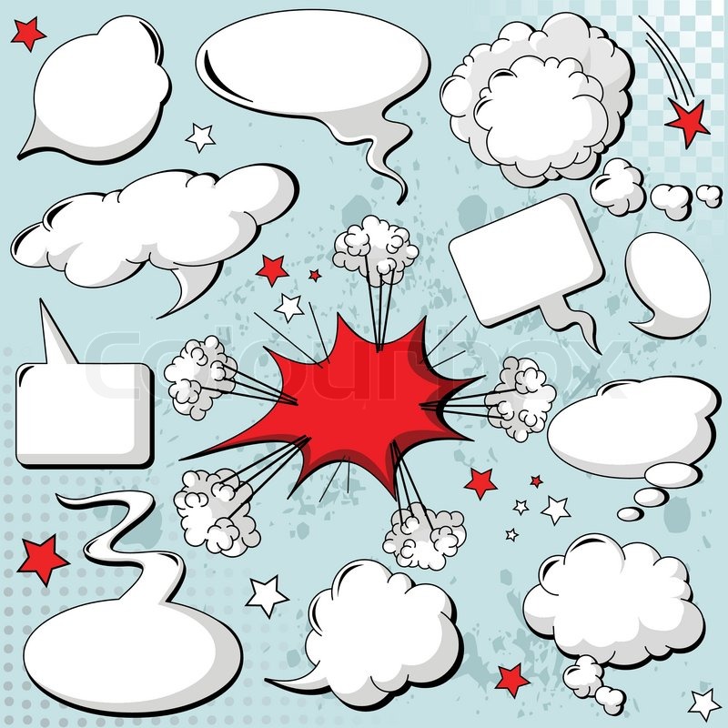 Tegneserier stil talebobler / balloner ... | Stock vektor | Colourbox
