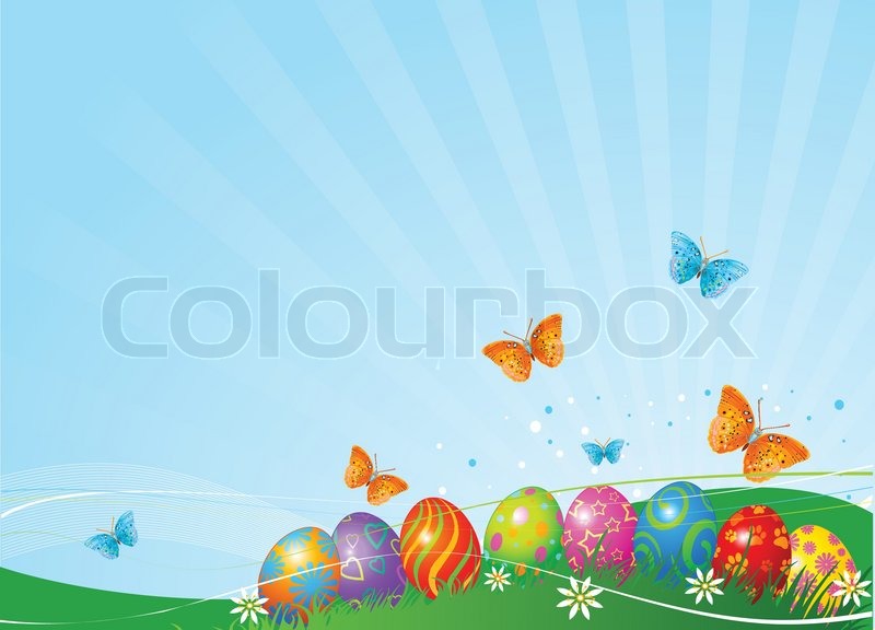 Abstract Easter background with ... | Stock vector | Colourbox