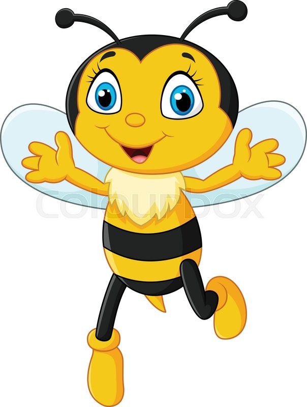 Vector illustration of Smiley bee ... | Stock vector | Colourbox
