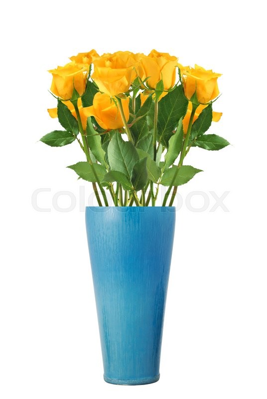 Single Yellow Rose In Vase