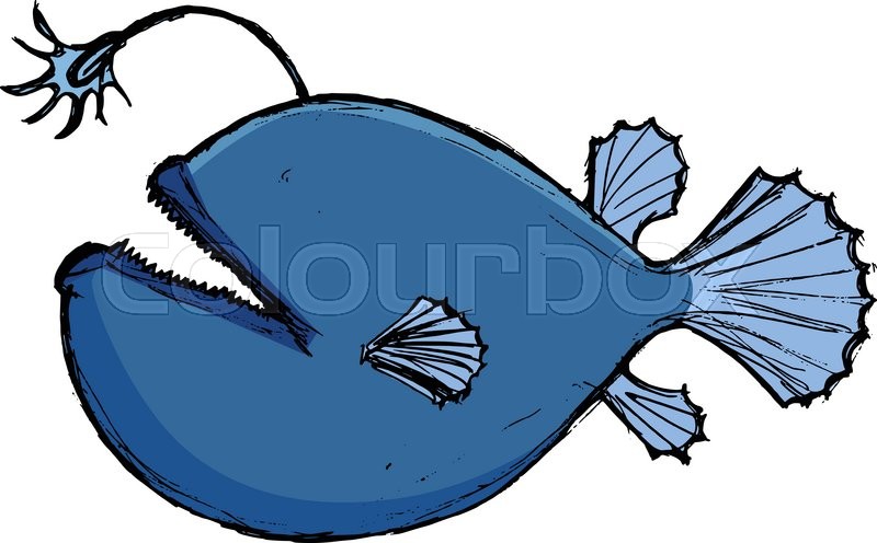 Deep-sea fish, illustration of ... | Stock vector | Colourbox