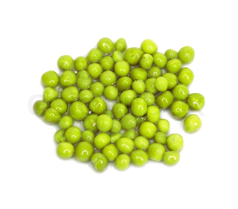 Fresh green peas isolated on a white ... | Stock image | Colourbox