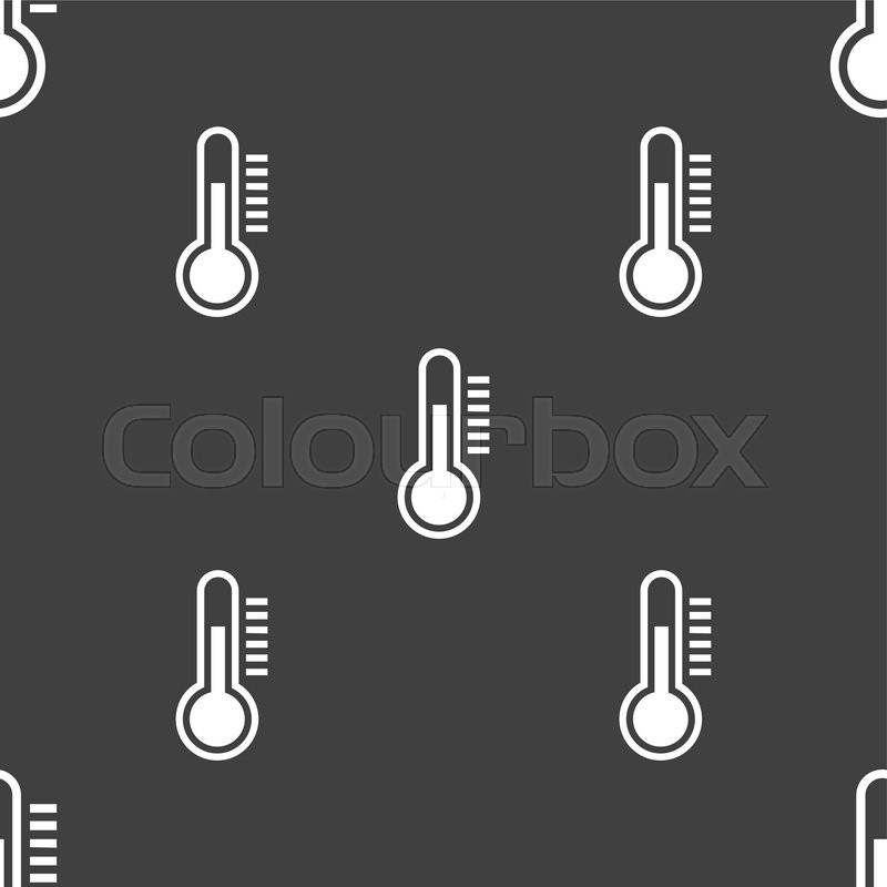 Thermometer icon sign. Seamless ... | Stock vector | Colourbox